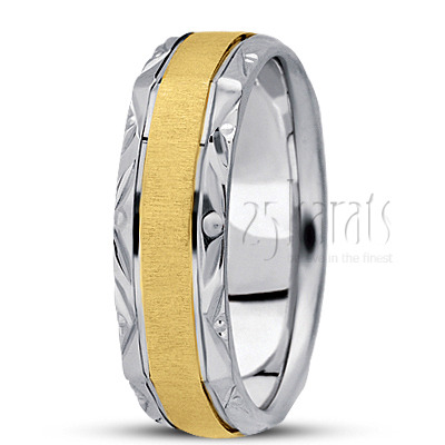 Elegant Four-sided Wedding Band - BSQ101107 - 14K Gold